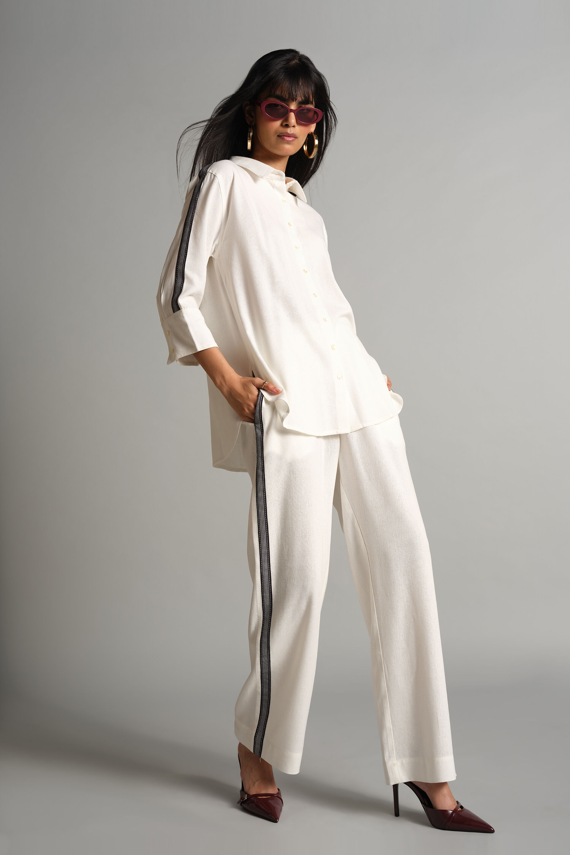 Buy From The Cream Co-ord Online for Women from AND India S25V1412PLV_CREAM