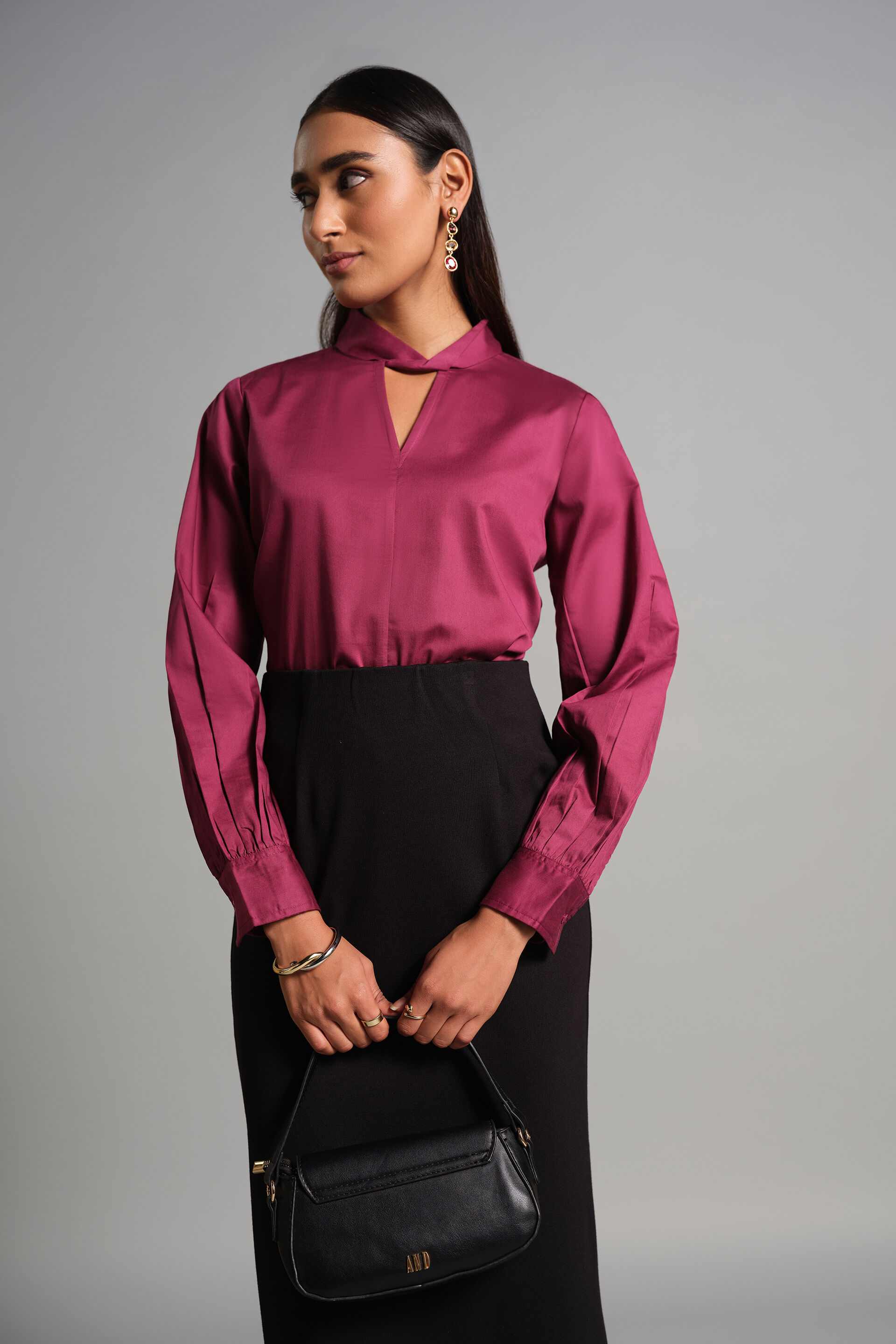 Buy Aleida Magenta Top Online for Women from AND India S25V258TCSTN_MAGENTA