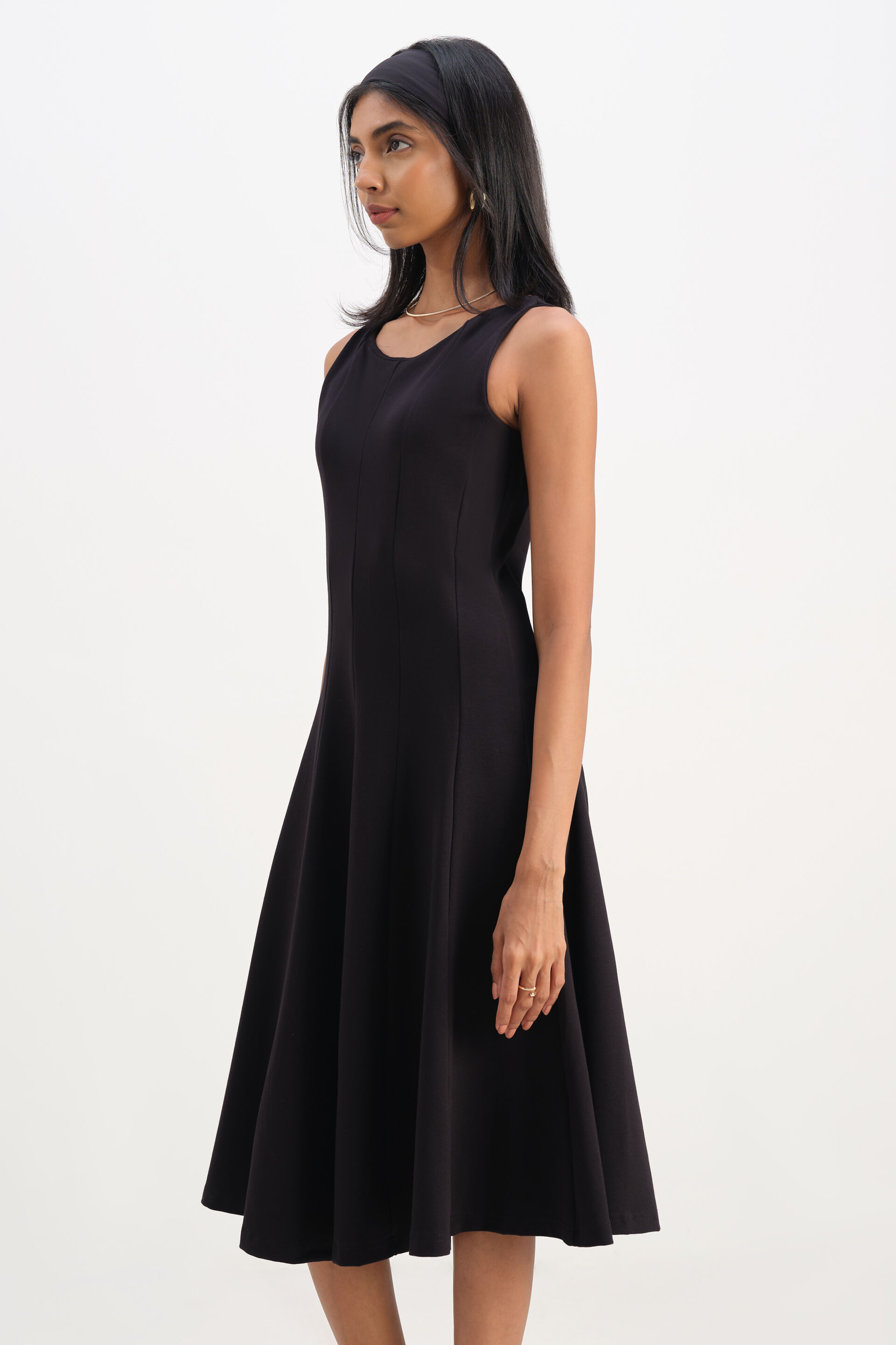 Buy Midnight Panel Dress Online for Women from AND India F25P51DRNR_BLACK