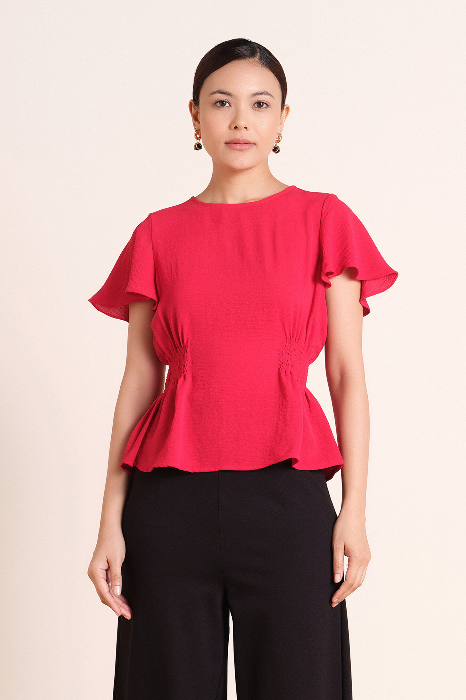 Buy Renata Red Top Online for Women from AND India S26V142TCEY_RED