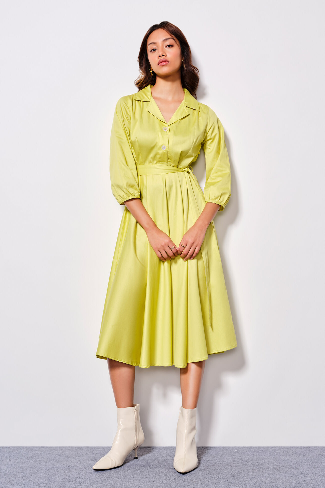 Zesty Citrus Cotton Dress