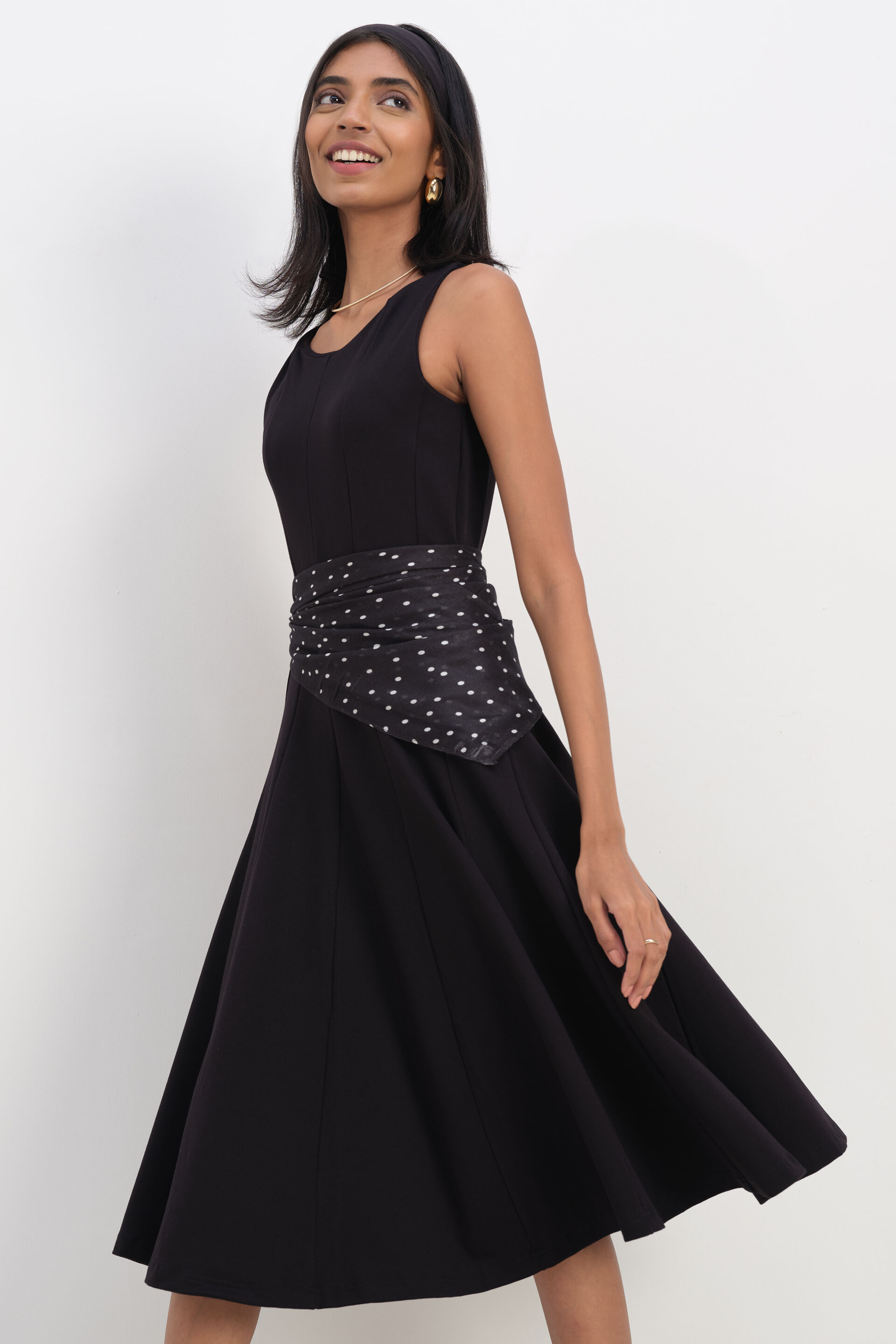 Buy Midnight Panel Dress Online for Women from AND India F25P51DRNR_BLACK